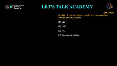 Understanding Nadh Electron Donation In The Electron Transport Chain Role Of Fmn As Primary