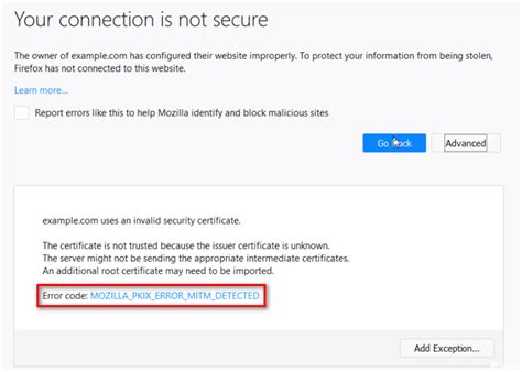 Fix Mozillapkixerrormitmdetected Error On Firefox