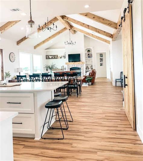 Open Concept Vaulted Ceiling Lighting Soul And Lane Farmhouse Open