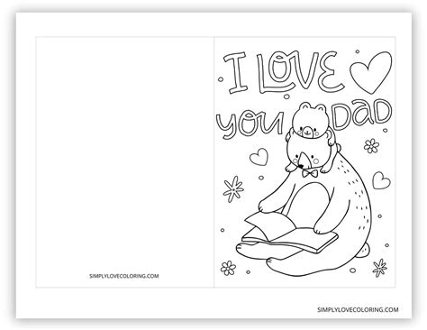Fathers Day Coloring Cards Free Pdf Printables Simply Love Coloring