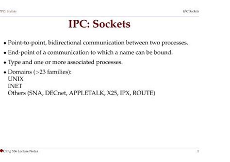 Ipc Sockets