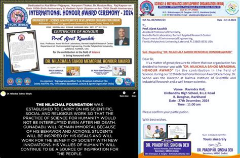 Award Recognition Responsibility Research Science Researchculture