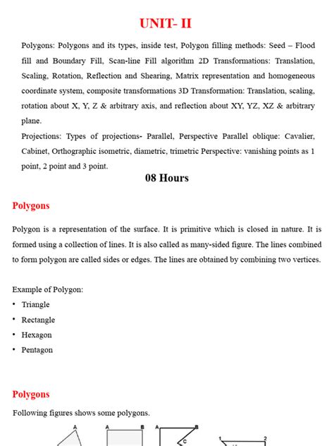 Cg Unit 2 Pdf Cartesian Coordinate System Geometry
