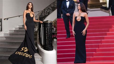 Mahlagha Jaberi Iranian Model Noose Dress At Cannes Festival Sparks Controversy Online