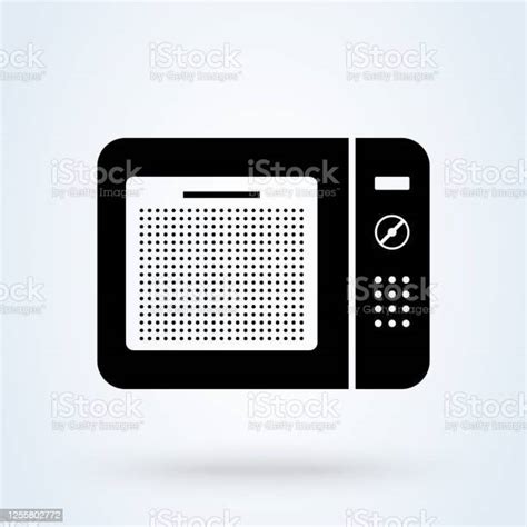 흰색 배경에 격리 된 전자 레인지 벡터 그림 플랫 아이콘 디자인 0명에 대한 스톡 벡터 아트 및 기타 이미지 0명 가사