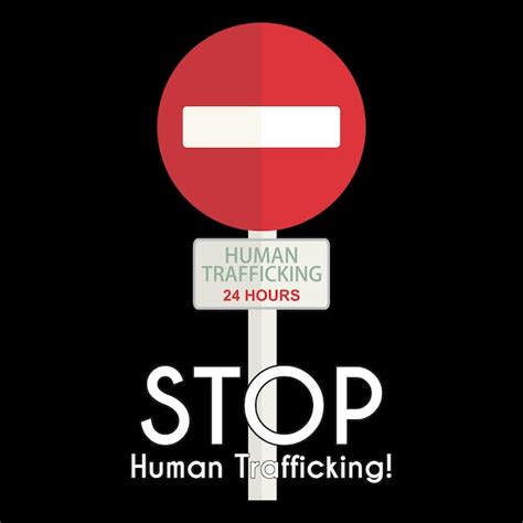 Premium Vector Stop Human Trafficking Vector Concept Design