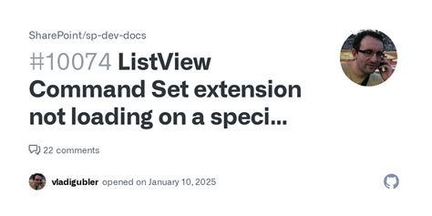 Listview Command Set Extension Not Loading On A Specific List · Issue