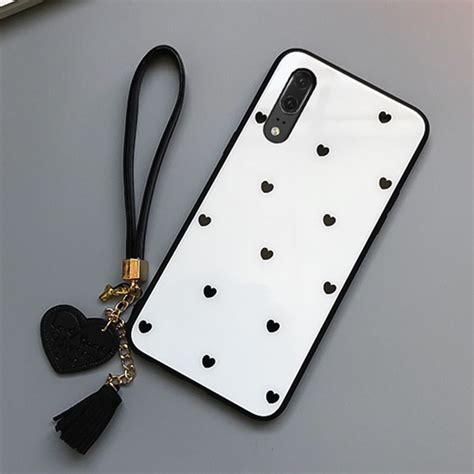 For Vivo Y Y Y Y Y S Case Free Strap Fashion Small Love Heart Glass Hard Protection