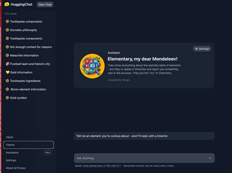 Deconstructing Hugging Face Chat Explore Open Source Chat UI UX For Generative AI DEV Community