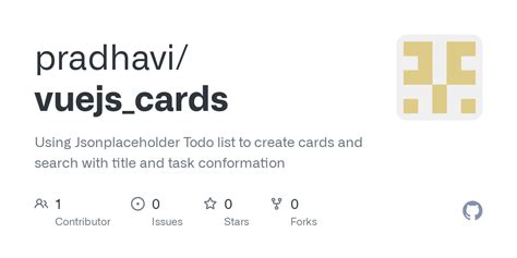 Github Pradhavivuejscards Using Jsonplaceholder Todo List To