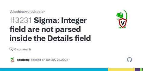 Sigma Integer Field Are Not Parsed Inside The Details Field · Issue
