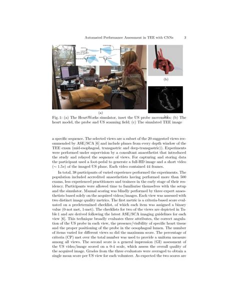 Automated Performance Assessment In Transoesophageal Echocardiography With Convolutional Neural