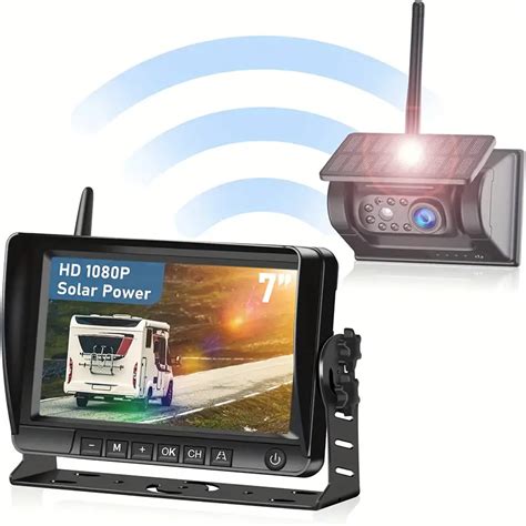 Magnetic Solar Wireless Backup Camera 7‘ Monitor 1080p Fhd Temu
