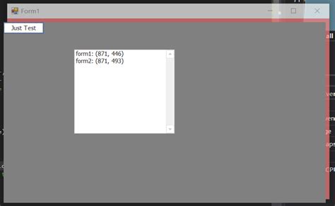 C Two Form With The Same Location But Different Position In The Screen Stack Overflow