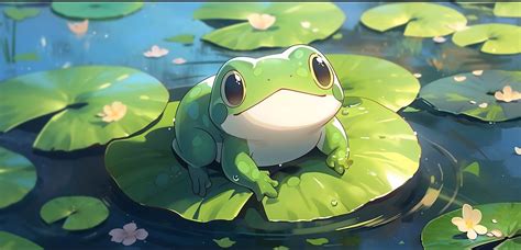 Download Frog Sitting Lilypad Royalty Free Stock Illustration Image