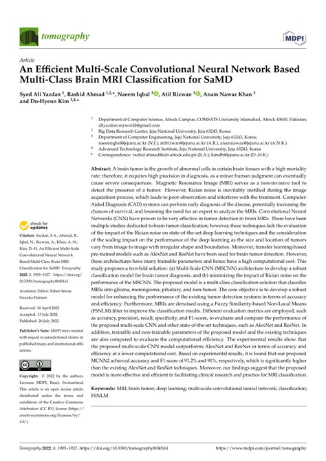 Pdf An Efficient Multi Scale Convolutional Neural Network Based Multi