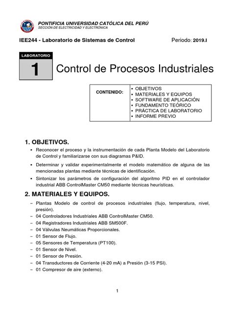 Control de Procesos Industriales | PDF | Sistema de control | Solenoide
