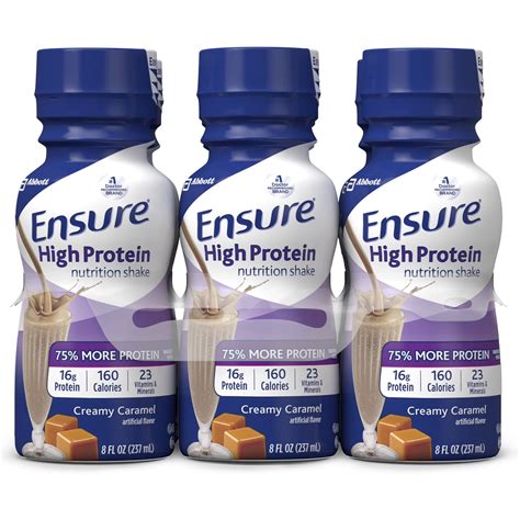 Ensure High Protein Nutritional Shake 16g Protein Creamy Caramel 8