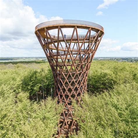 Effekt Unveils Spiralling Tower And Treetop Walkway Near Copenhagen