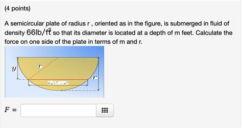 Solved 4 ﻿pointsa Semicircular Plate Of Radius ﻿r
