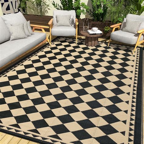 Hugear Outdoor Rugs On Sale Clearance Patio Rugs Waterproof Plastic