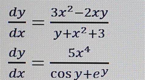 Solved Identify The Equation As Separable Linear And Exact