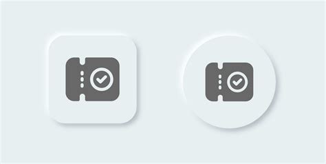 Booking Solid Icon In Neomorphic Design Style Checklist Ticket Signs