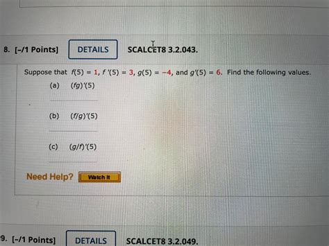 Solved Suppose That F 5 1 F 5 3 G 5 4 And G 5 6 Chegg Com