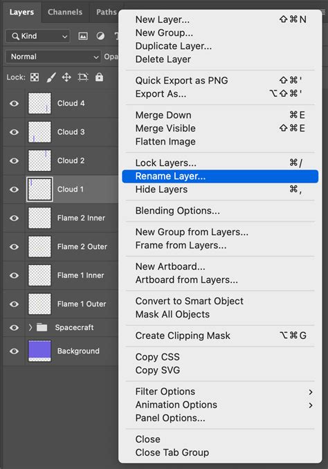 make the rename option available in the layer op adobe community