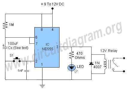 Time Delay Relay Circuit Diagram