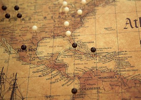 Push Pin World Map Pin Board Poster Golden Aged Travel Map Pins Pin Map World Map With Pins