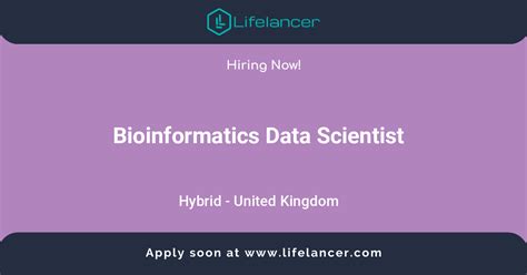 Bioinformatics Data Scientist Hybrid Job Lifelancer