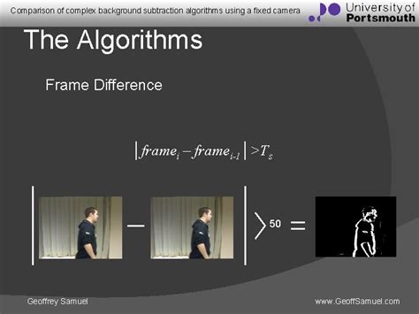 Comparison Of Complex Background Subtraction Algorithms Using A