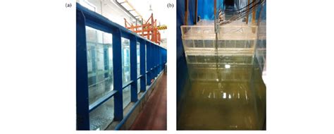Photos Of A Laboratory Wave Flume And B Owc Device Download