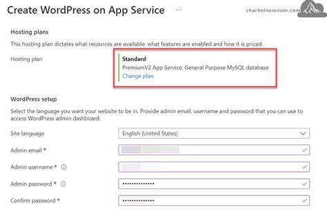 Step By Step Create A WordPress Site On App Service In Microsoft Azure CHARBEL NEMNOM MVP