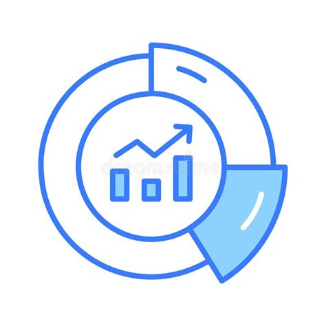 growth chart inside the pie chart denoting vector of analysis in modern