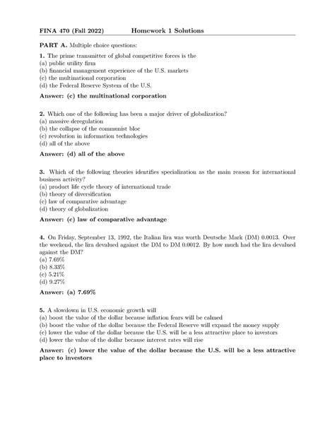 hw1 sol solutions for first homework fina 470 fall 2022 homework