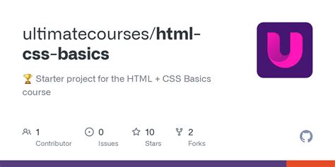 Github Ultimatecourseshtml Css Basics 🏆 Starter Project For The