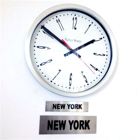 Personalised Custom Acrylic Letters Stainless Steel Timezone Signs