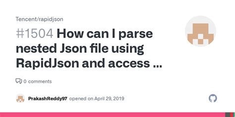 How Can I Parse Nested Json File Using Rapidjson And Access It Objects