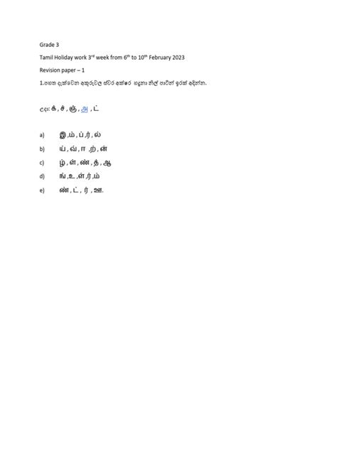 Grade 3 Revision Paper 1 2023 Pdf