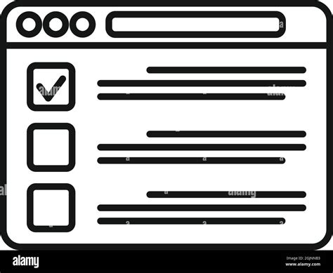 Browser Icon Outline Vector Computer Window Stock Vector Image And Art