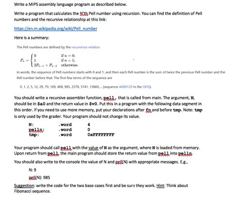 Write A Mips Assembly Language Program As Described