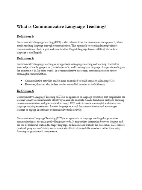 Clt And Tblt Pdf Learning Language Education
