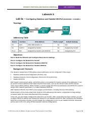 Chapter 5 Lab 5c Configuring Stateless And Stateful DHCPv6 Docx DFN30073 SWITCHING AND