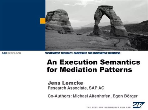 ppt an execution semantics for mediation patterns powerpoint