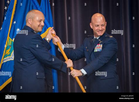 Brigadier General Christopher Coffelt Commander Spaatz Center For Officer Education Left And