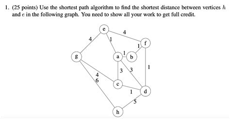 Solved Points Use The Shortest Path Algorithm To Chegg