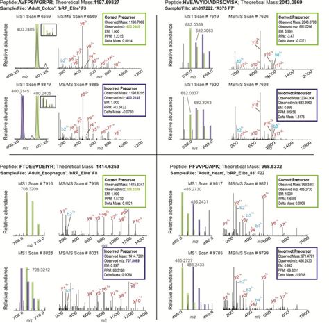 Examples Of High Scoring Peptide Spectrum Matches With Deviant
