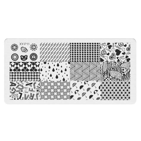 16 видов стилей горячая пластина для стемпинга для нейл арта стальной уплотнитель для ногтей